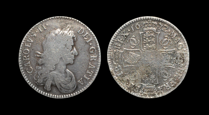 Shipwreck Coins - HMS Association - Charles II - 1671 TERTIO - Crown ...