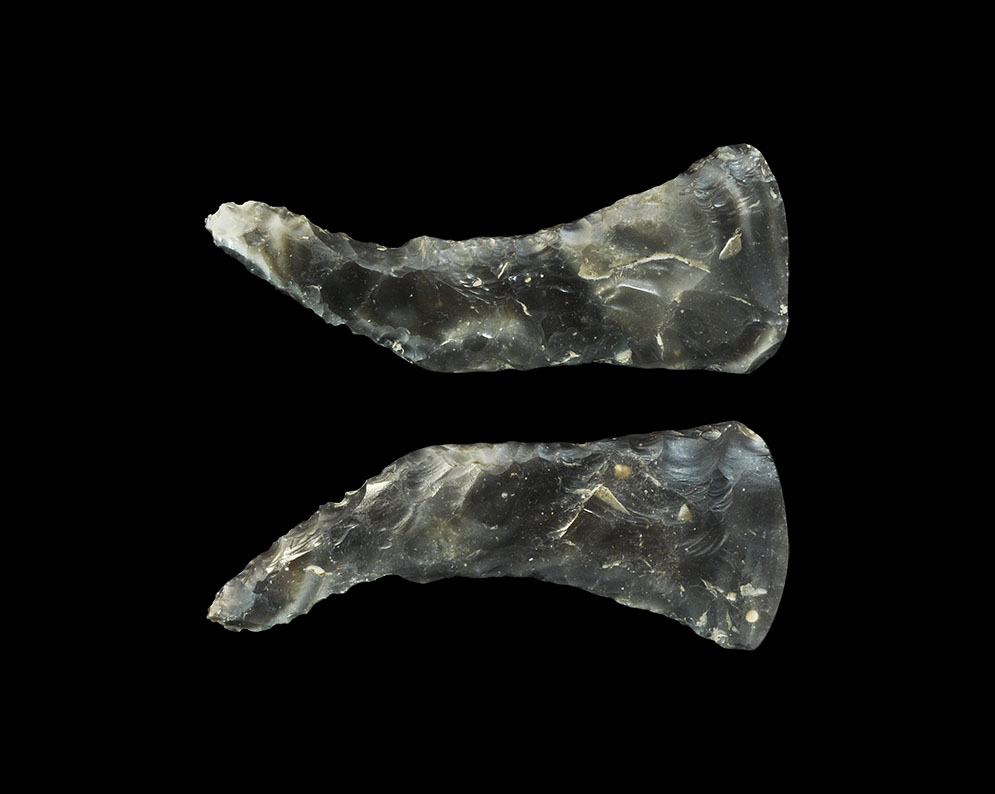 Stone Age Irish Knapped Flint Halberd - auctions & price archive