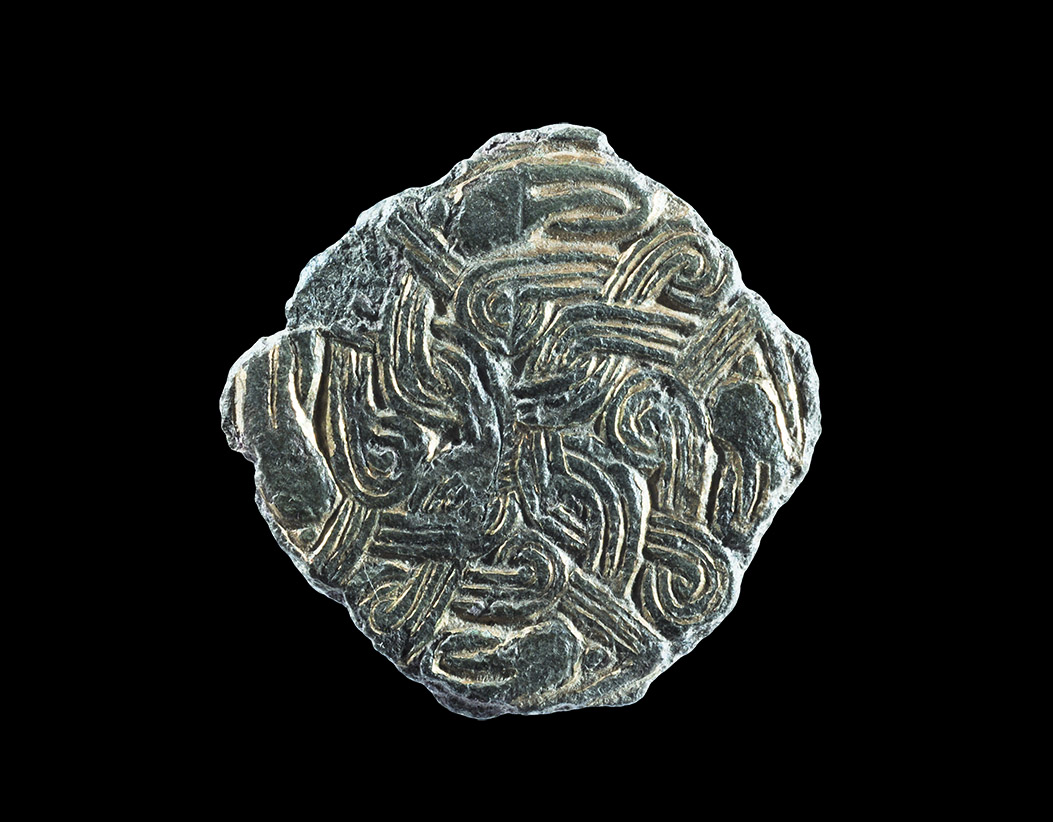 Anglo-Saxon Bronze Interlaced Dragons Pressblech Die - auctions & price ...