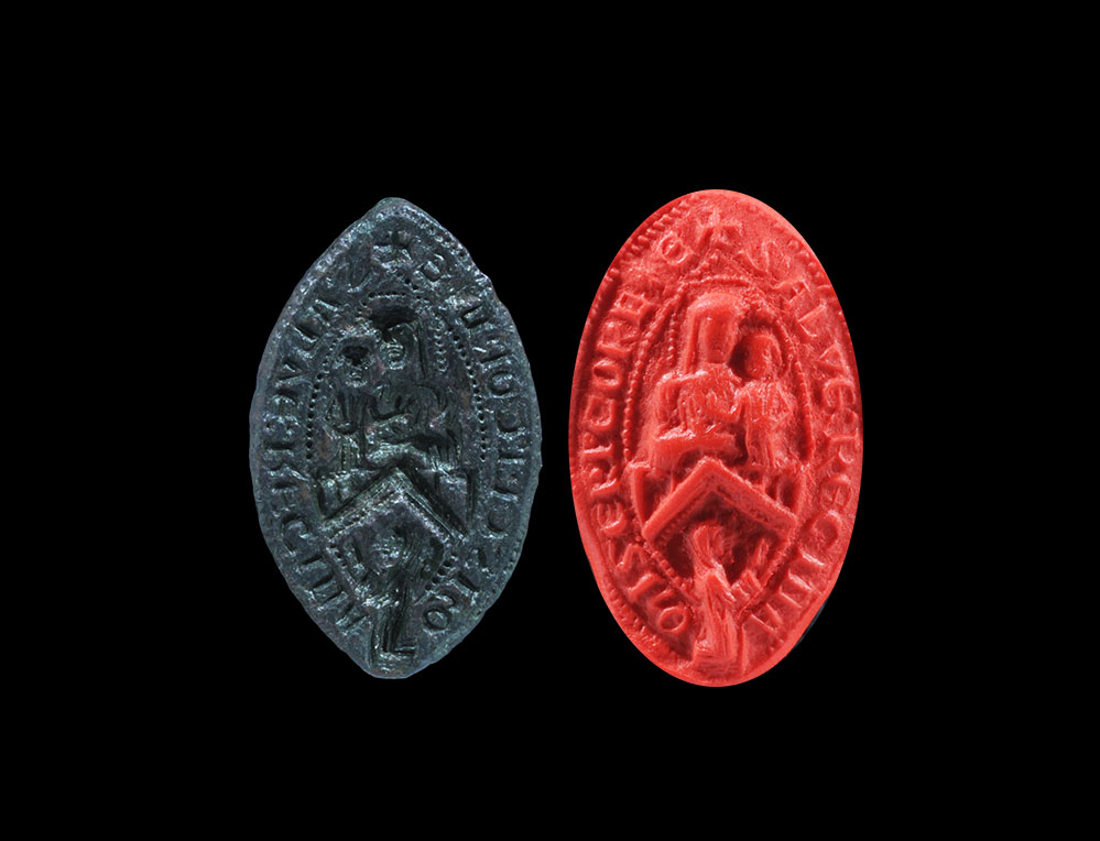 Medieval Bronze 'Queen of Mercy' Vesica Seal Matrix - auctions & price ...