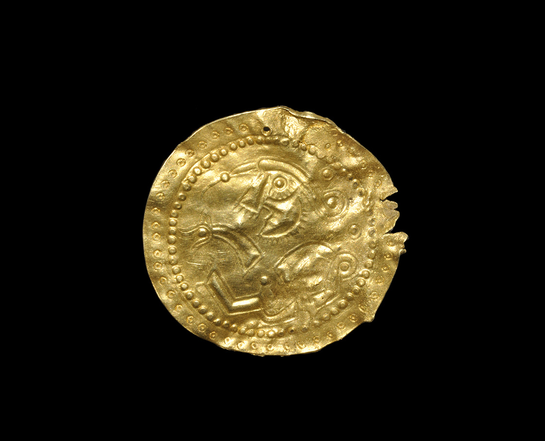 Pre-Viking Gold Bracteate Pendant with Warrior - auctions & price archive