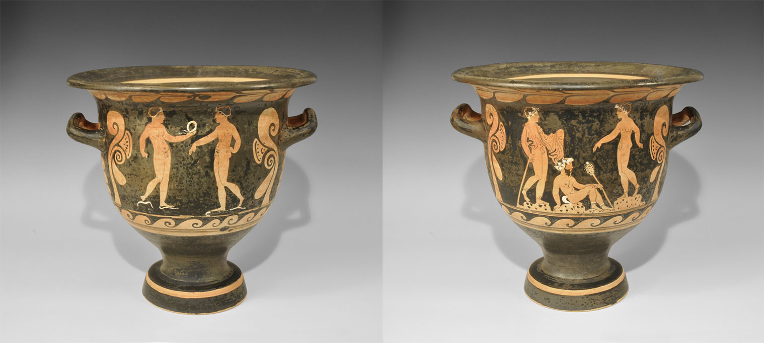 Greek Red-Figure Bell Krater with Ladies of Fashion - auctions & price ...