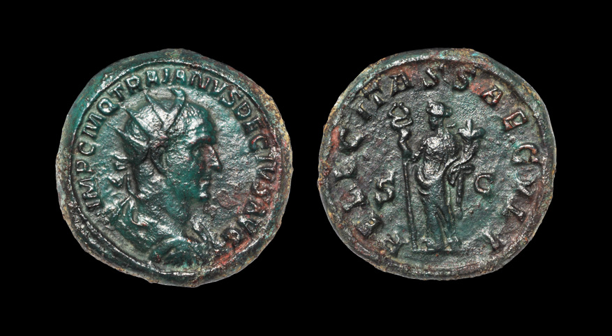 Ancient Roman Imperial Coins - Trajan Decius - Felicitas Double ...