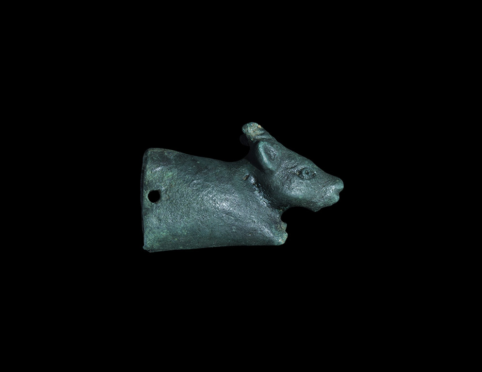 Iron Age Celtic Bull's Head Bowl Mount - auctions & price archive
