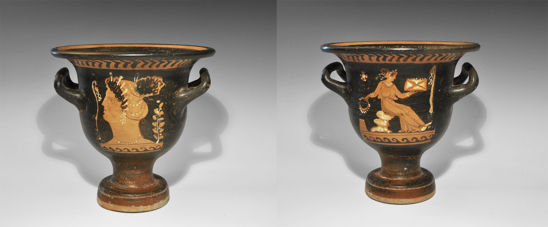 Greek Red-Figure Bell Krater with Ladies of Fashion - auctions & price ...