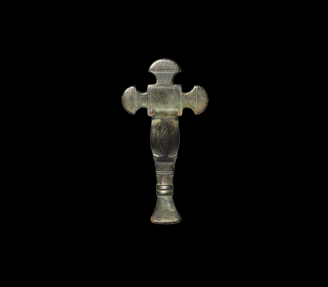 Three Anglo-Saxon cruciform bronze - auctions & price archive