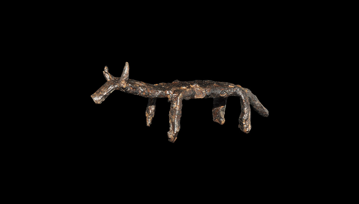 Iron Age Celtic Bull's Head Bowl Mount - auctions & price archive