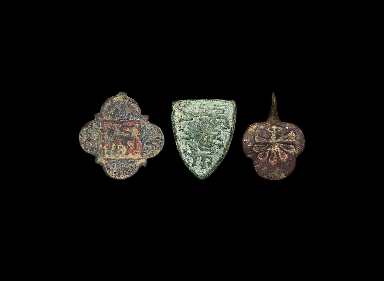 Medieval Heraldic Harness Pendant and Mount Group - auctions & price ...