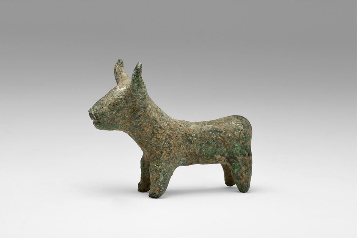 Iron Age Celtic Bull's Head Bowl Mount - auctions & price archive